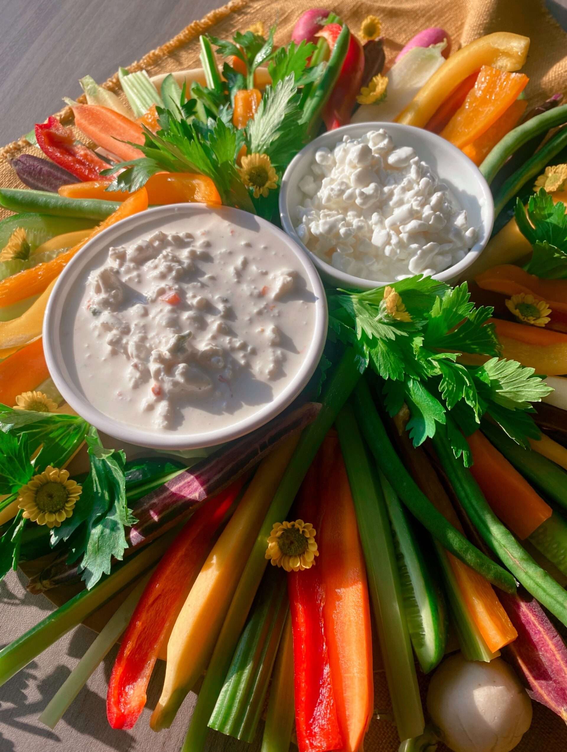 How To Build A Veggie Cottage Cheese Board for Your Next Event | One ...